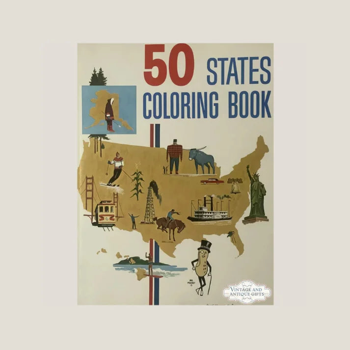 50 states of america coloring book