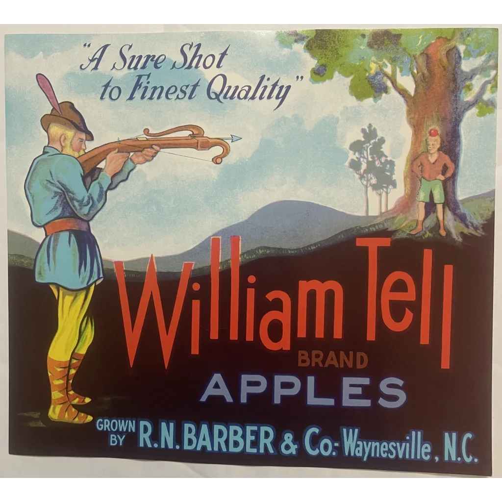 Discover 1950s Vintage William Tell Crate Label – Vintage and Antique Gifts