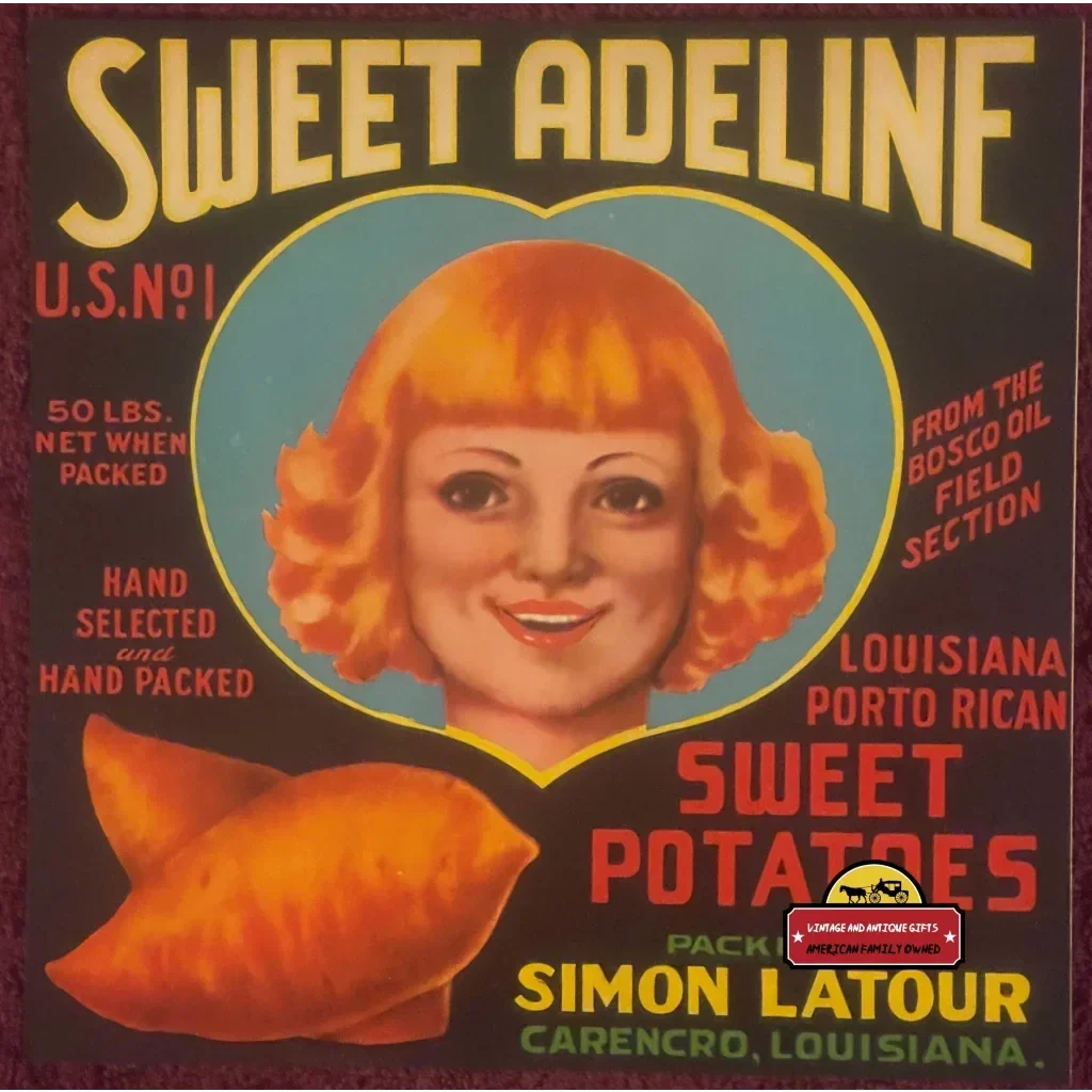 Rare 1930s Sweet Adeline Crate Label Discovered – Vintage and Antique Gifts