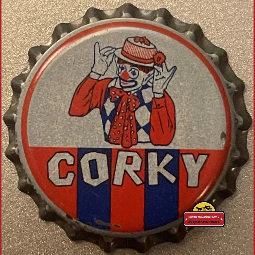 Rare Antique Vintage Corky Clown Bottle Cap 1950s – Vintage and Antique ...