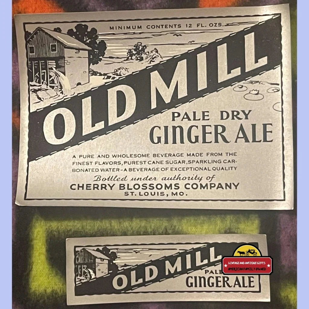 Rare 1930s Ginger Ale Labels Antique Vintage Find – Vintage and Antique ...