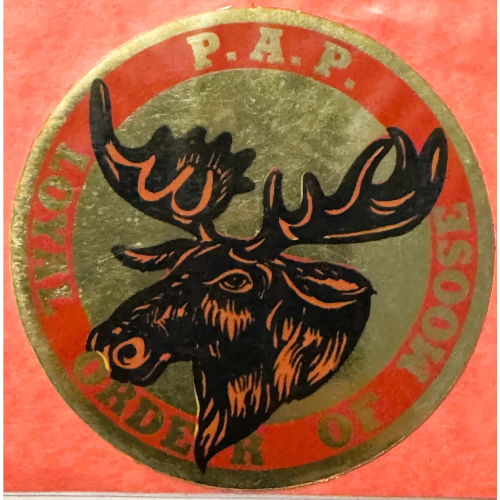 Rare 1960s Embla Crest Loyal Order Moose Decal – Vintage and Antique Gifts