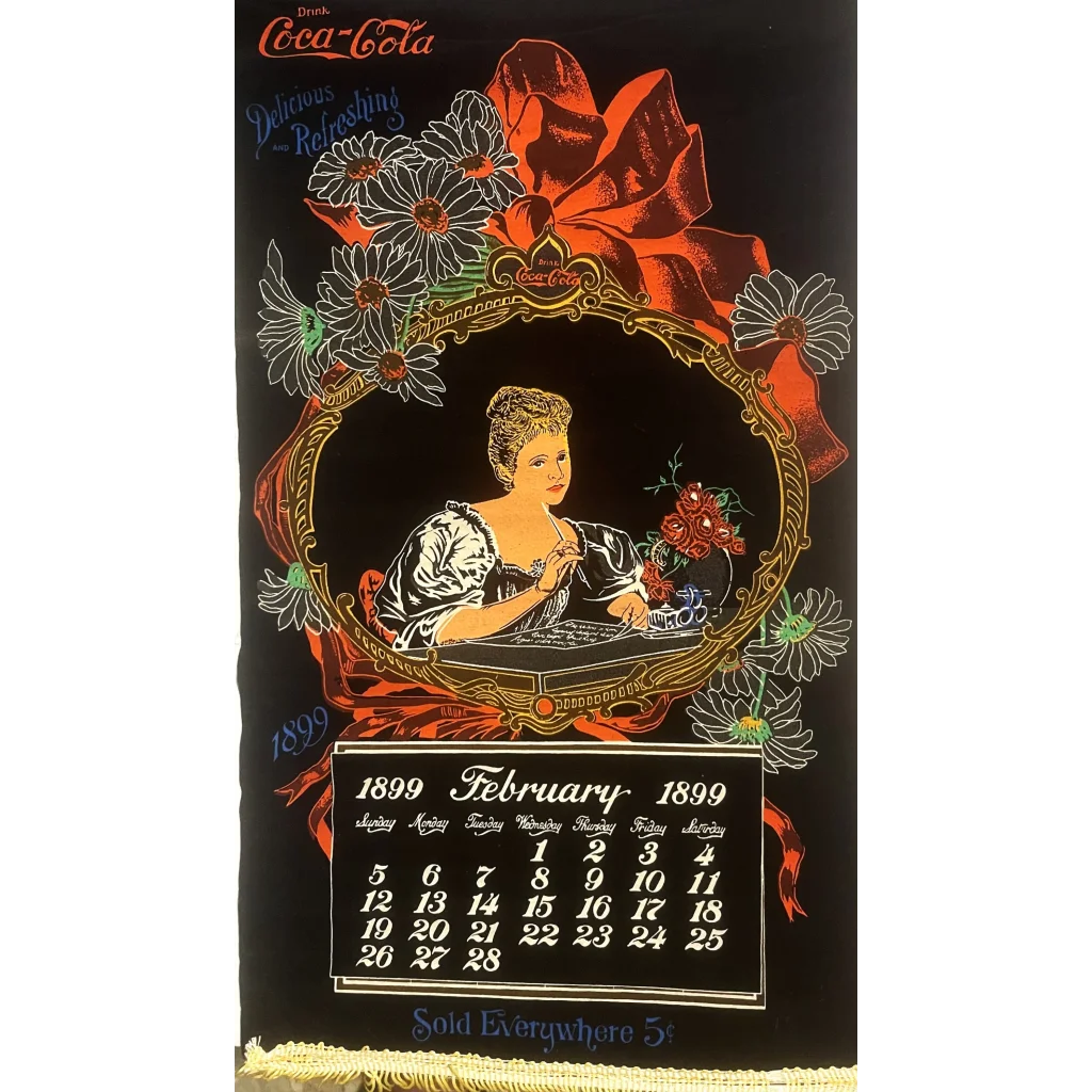 Rare Vintage Coke Coca-Cola Cloth Calendar 1899 – Vintage and Antique Gifts